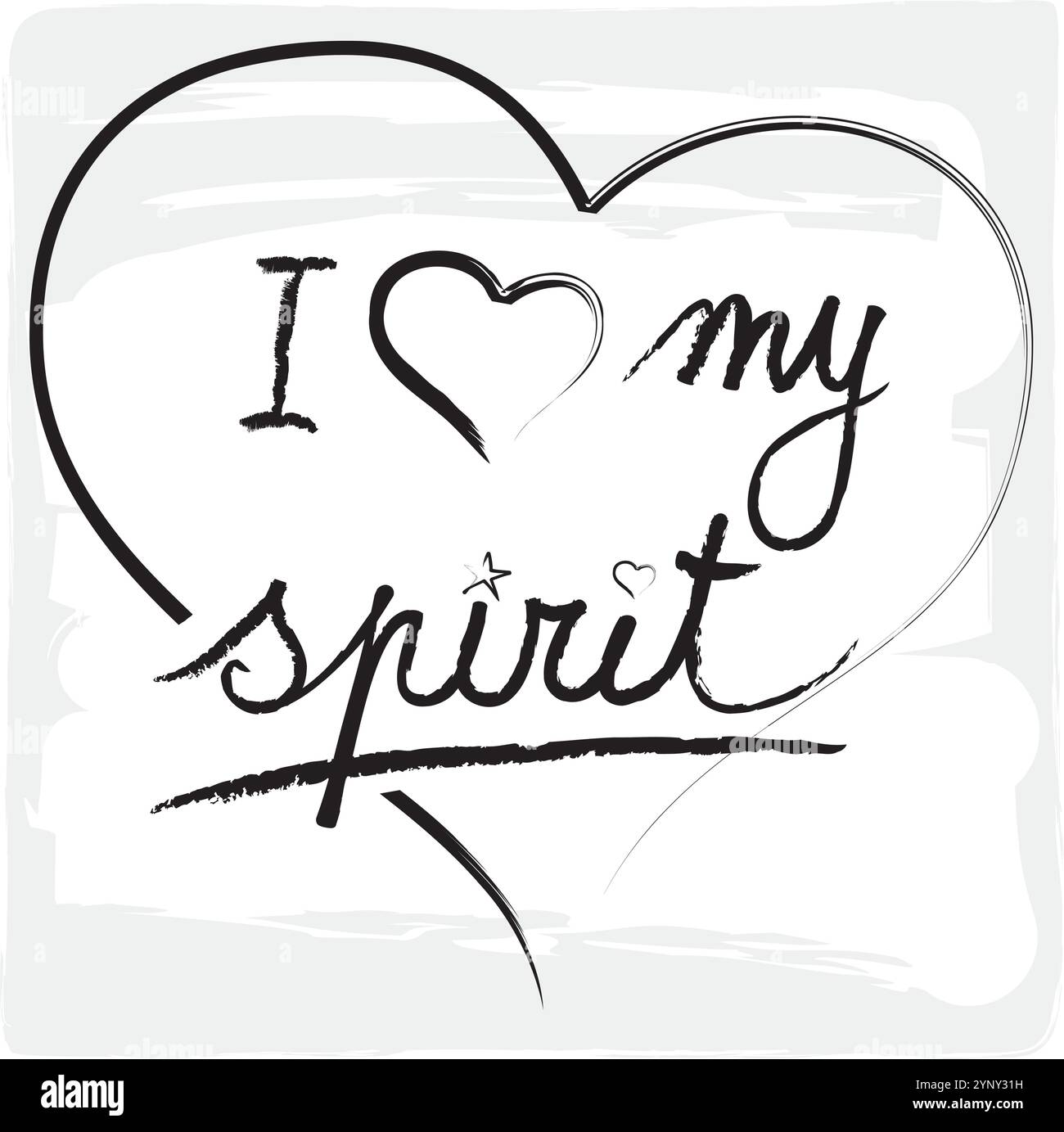 I love my Spirit Quote, Words with Hearts and handwritten Letters Stock ...