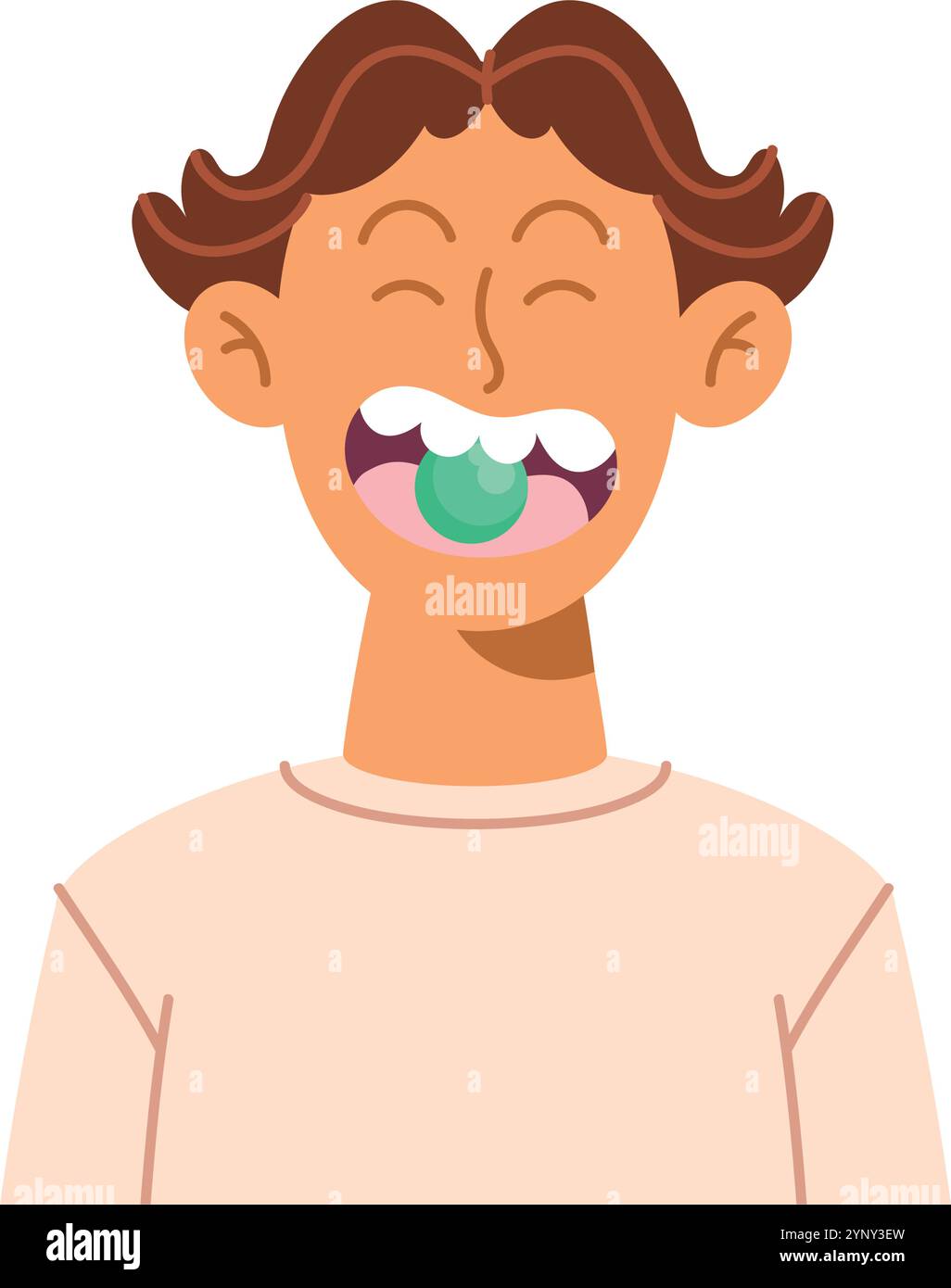 guy chewing gum Stock Vector Image & Art - Alamy