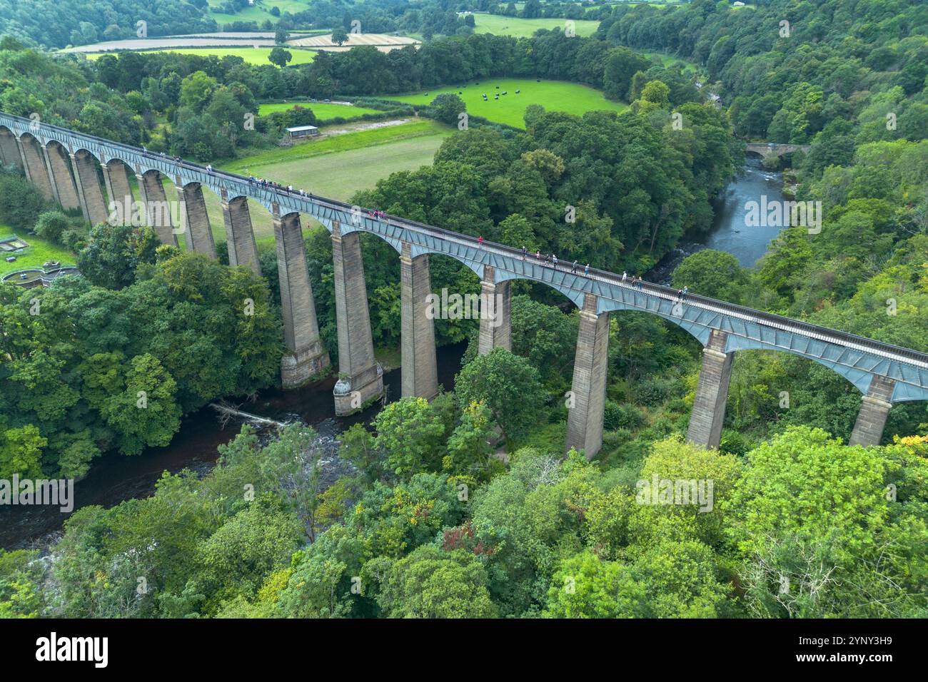 Aerial view of the Pontcysyllte Aqueduct, Froncysyllte, Wales Stock ...