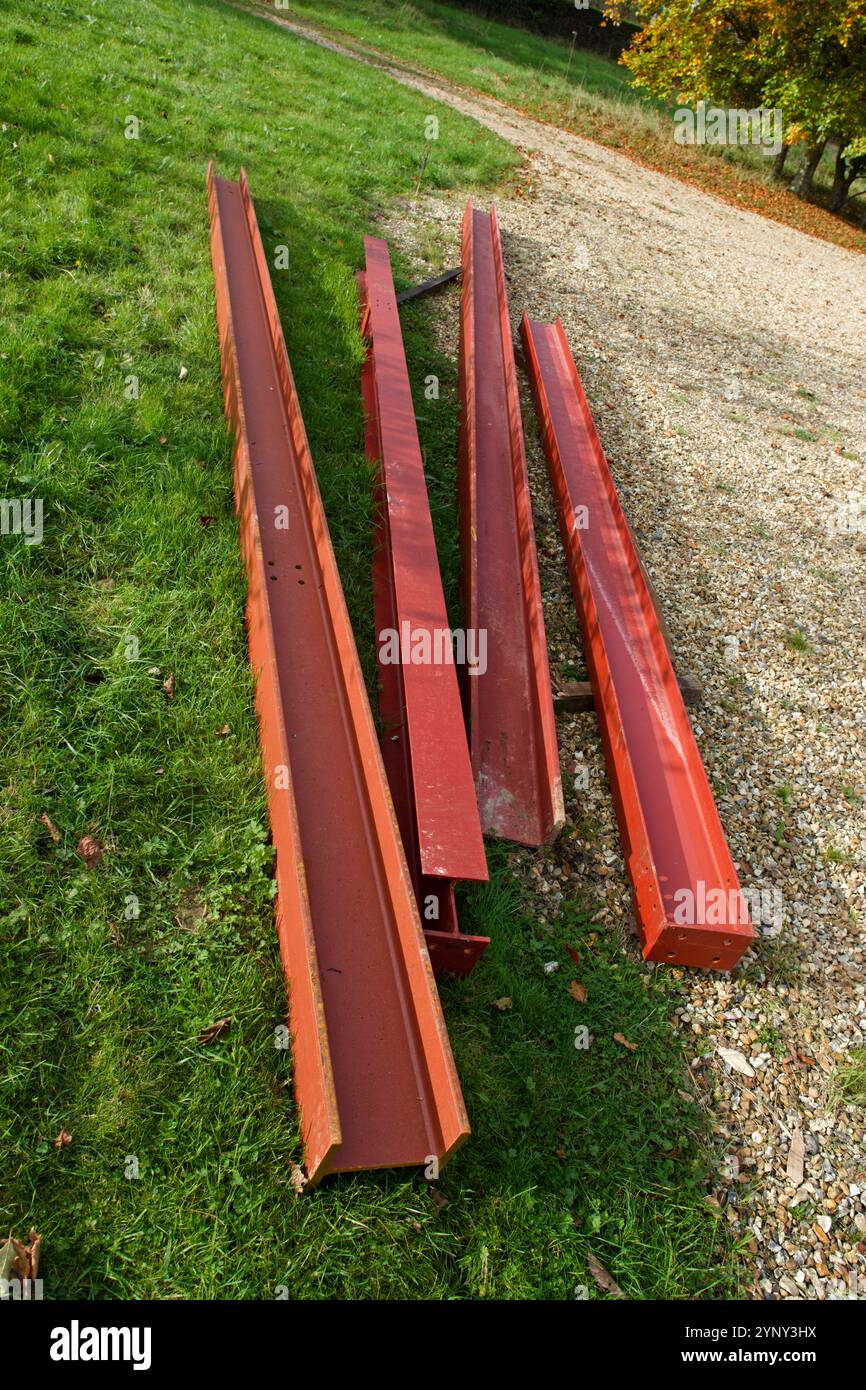 A delivery of steels to build a house. Engineering support in the form ...