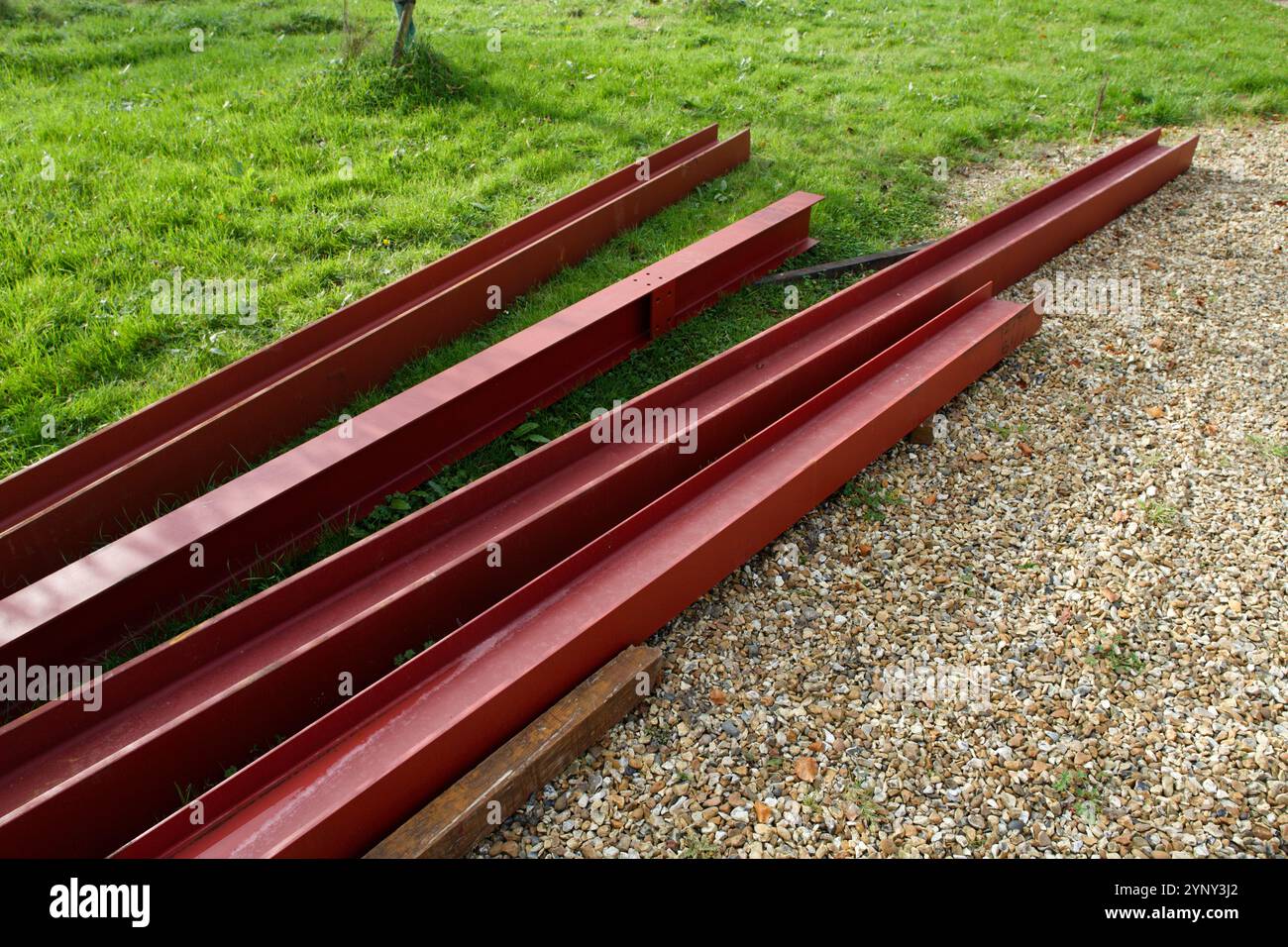 A delivery of steels to build a house. Engineering support in the form ...