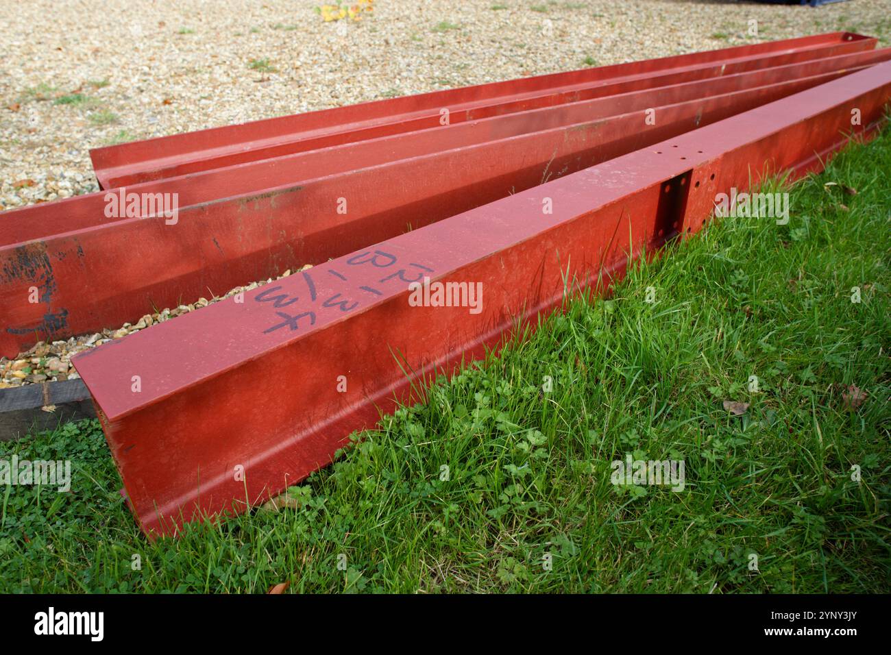 A delivery of steels to build a house. Engineering support in the form ...