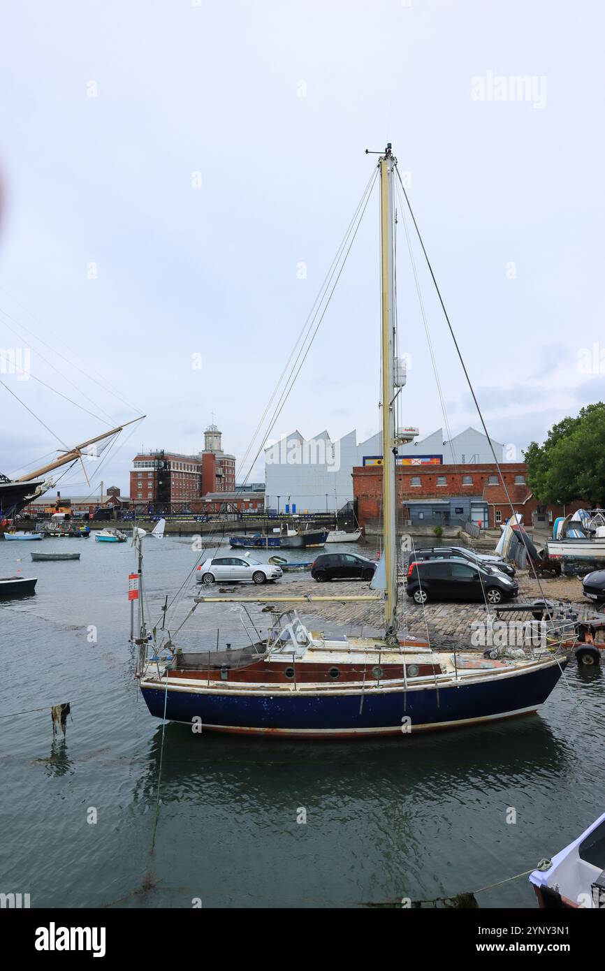 Portsmouth, Hampshire, England. 2 September 2024. A single masted boat ...