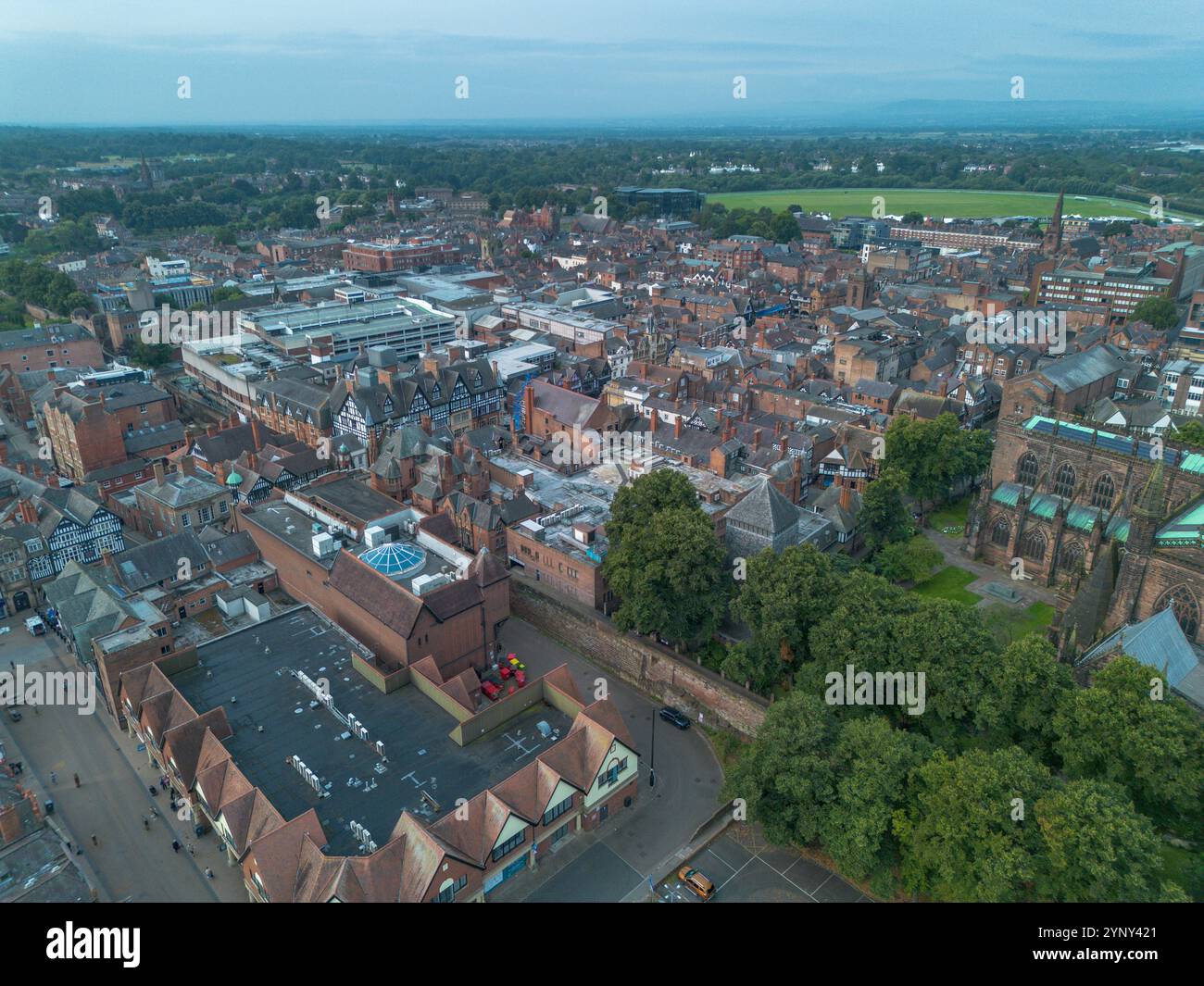 Aerial view of Chester city centre, Cheshire, UK Stock Photo - Alamy
