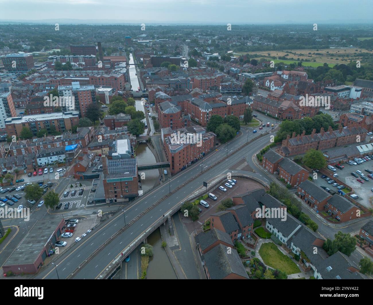 Aerial view of Chester city centre, Cheshire, UK Stock Photo - Alamy
