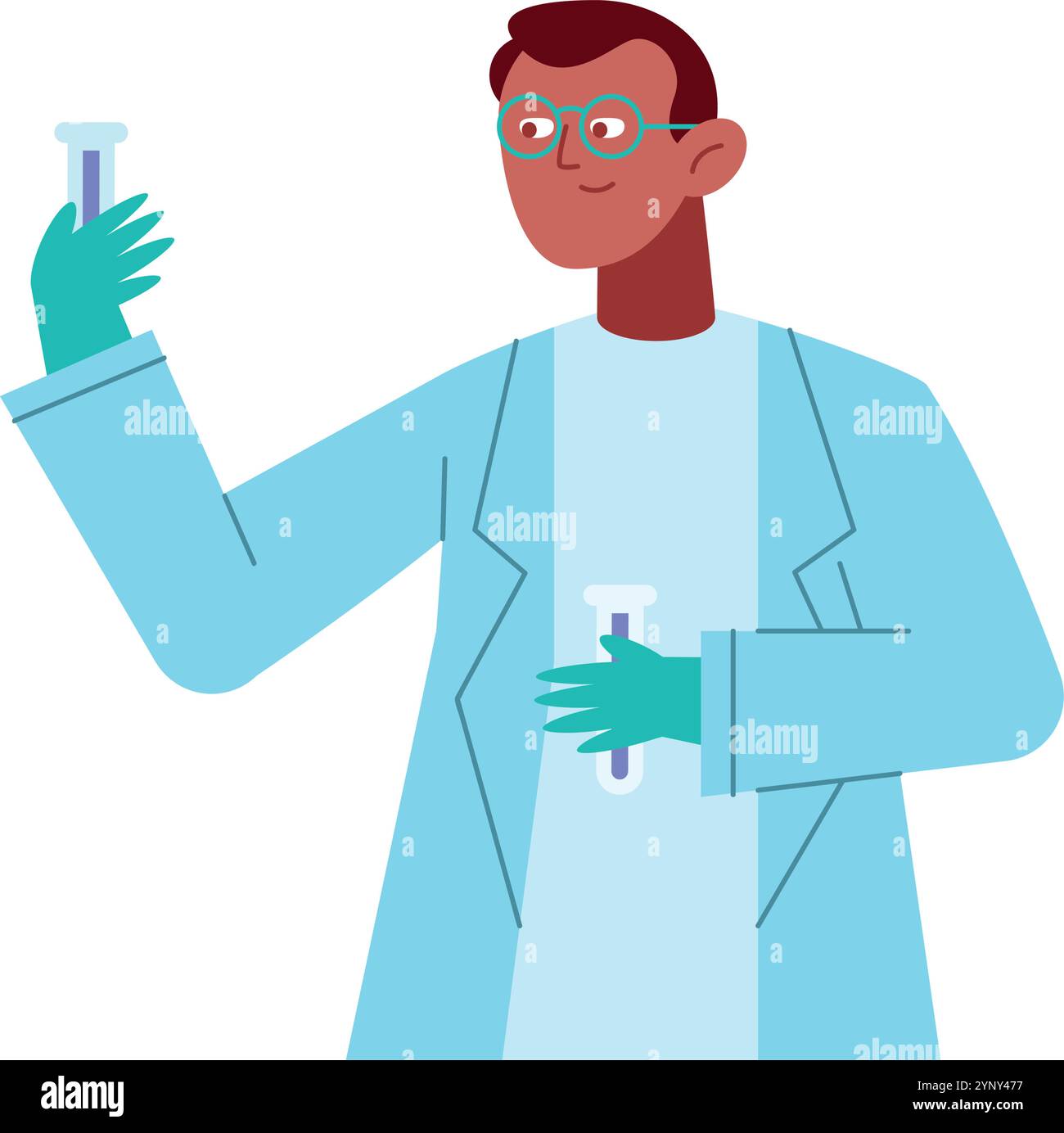 scientist man doing experiment Stock Vector Image & Art - Alamy