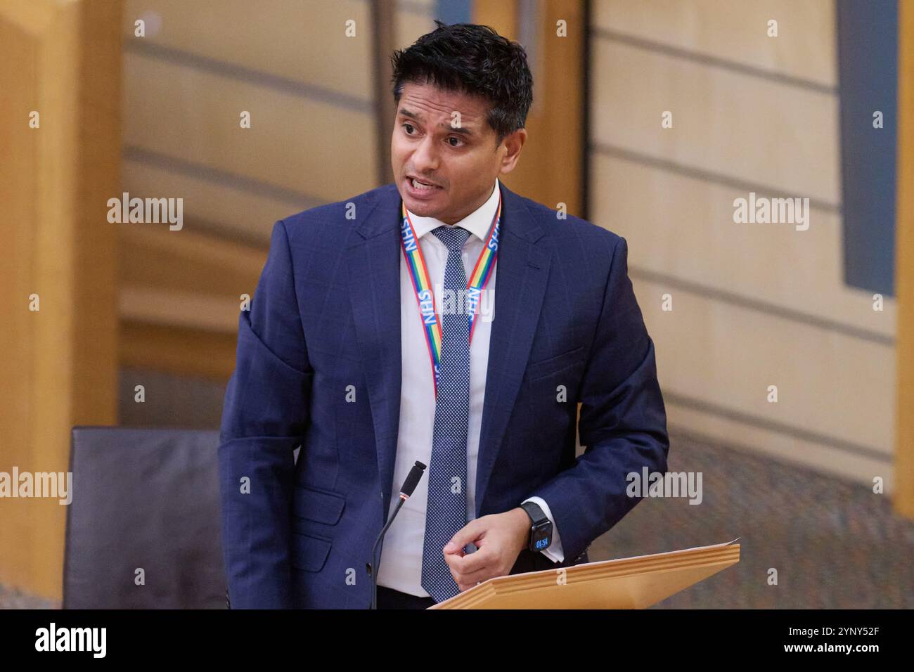 Edinburgh Scotland, UK 27 November 2024. Dr. Sandesh Gulhane MSP at the ...