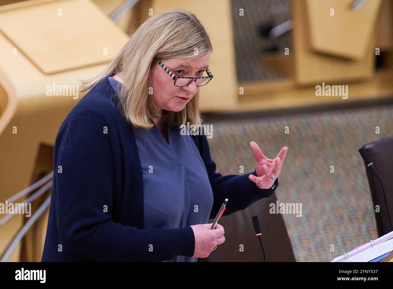 Edinburgh Scotland, UK 27 November 2024. Jenni Minto MSP at the ...