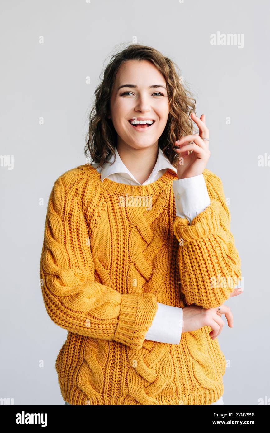 Young Woman Student with Eureka Idea. Happy, Clever, and Excited ...