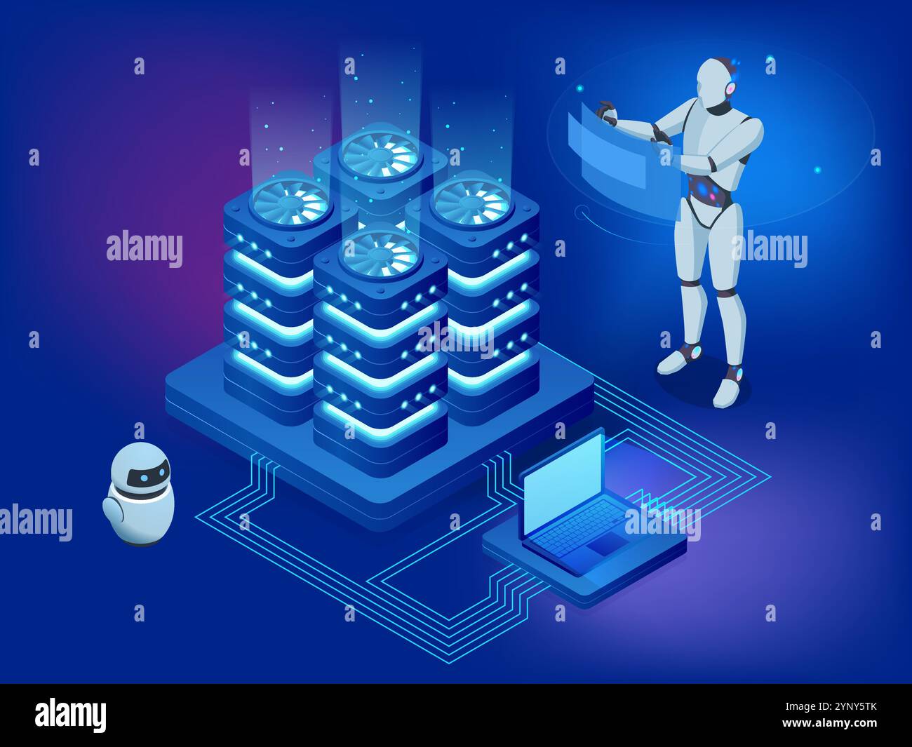 Isometric AI Artificial Intelligence. AI-powered robots simplify ... Isometric AI Artificial Intelligence. AI-powered robots simplify ...
