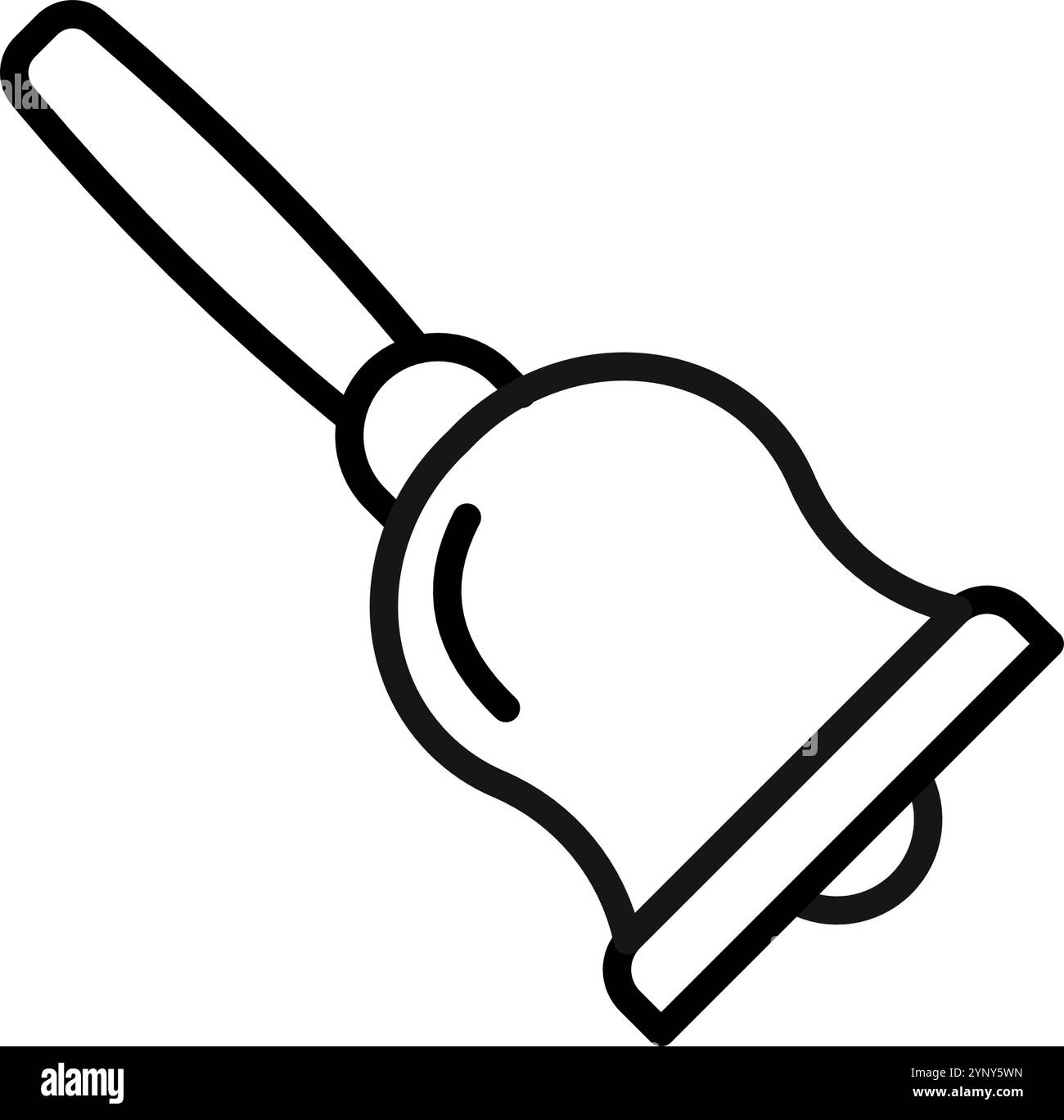 School bell icon back Black and White Stock Photos & Images - Alamy