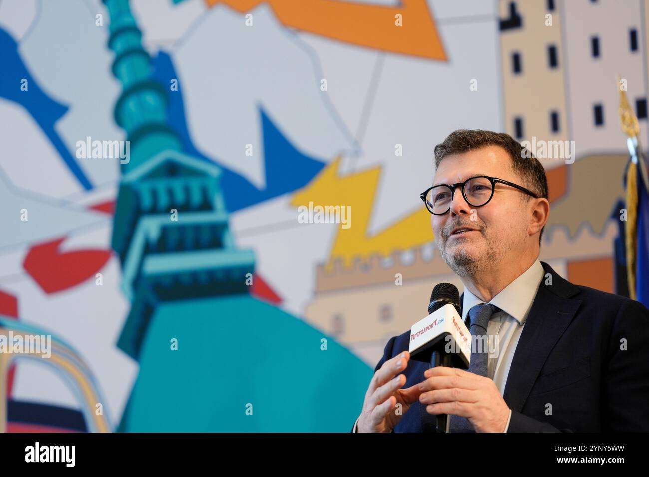 Torino, Italia. 27th Nov, 2024. Guido Vaciago during the presentation ...