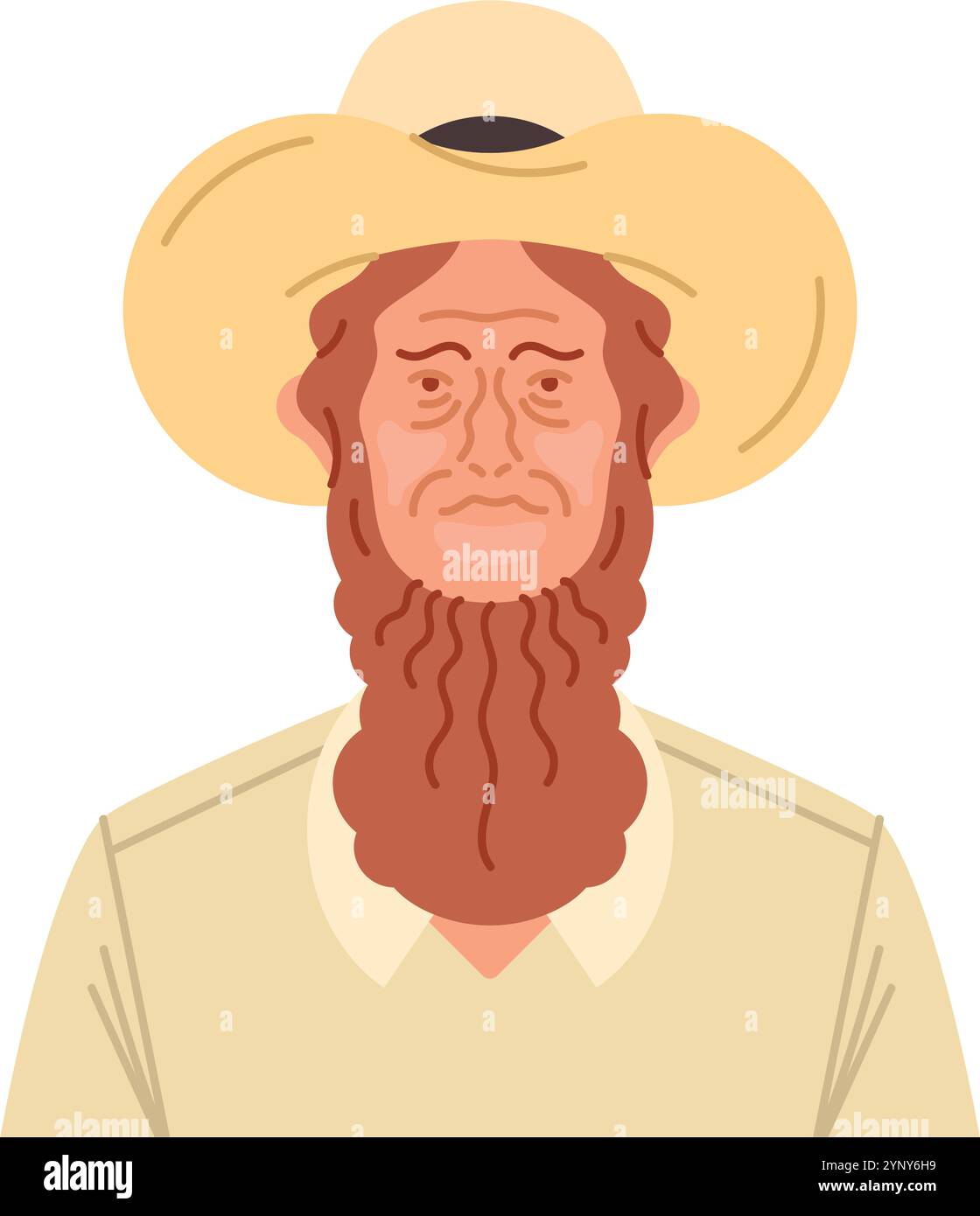 amish senior man Stock Vector Image & Art - Alamy