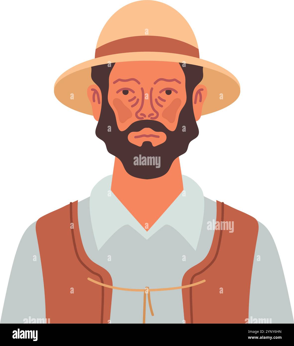 amish man with hat Stock Vector Image & Art - Alamy