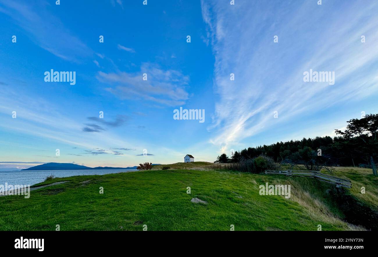 Remote house on a distant hilltop on East Point of Saturna Island ...