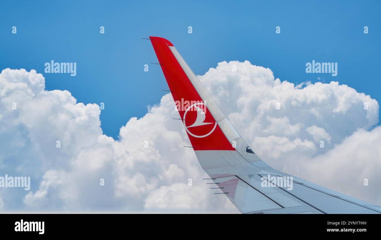 Istanbul, Turkey - 15 Nov 2024: Turkish Airlines plane with its iconic ...