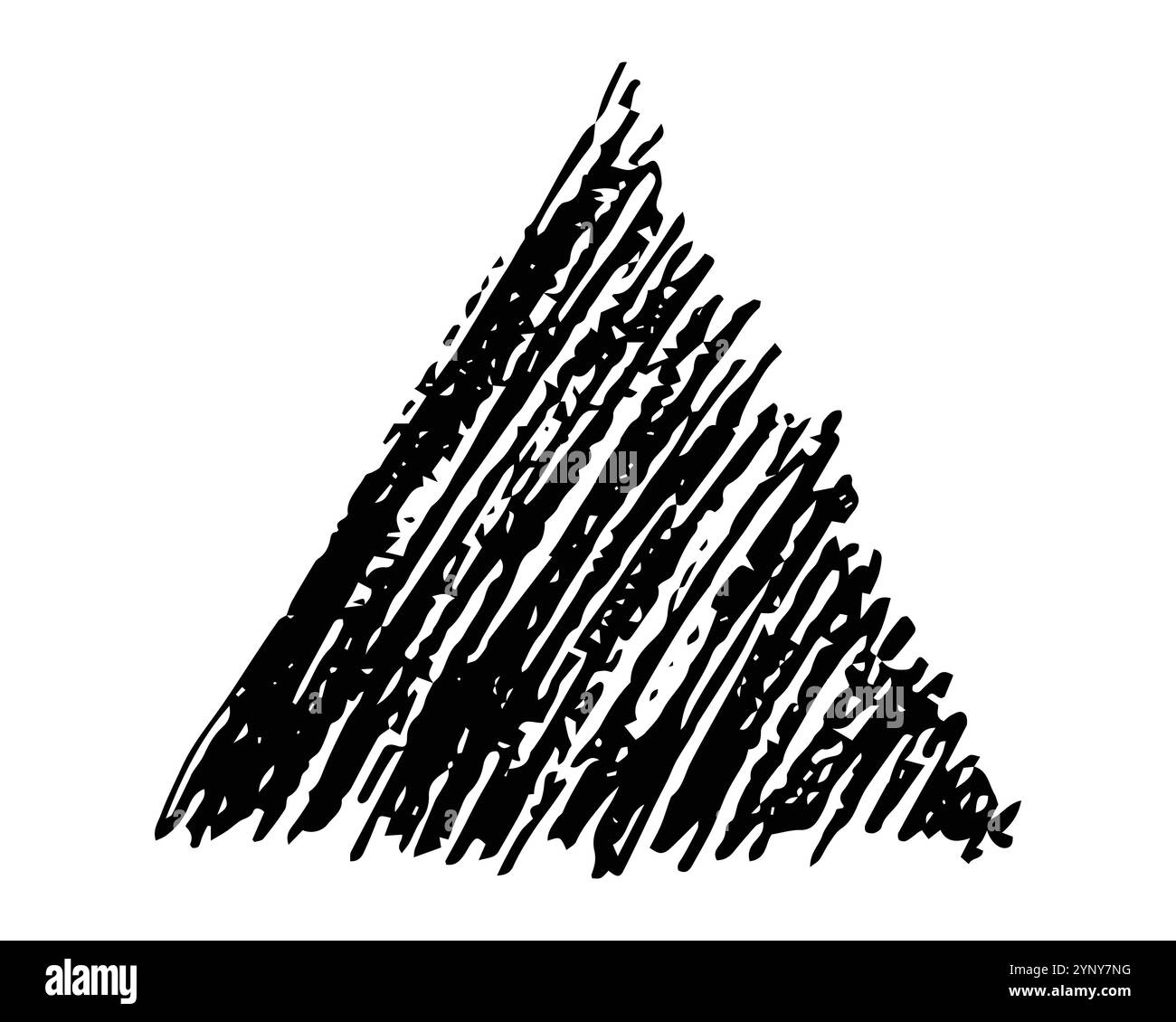 Sketch Scribble Smear Triangle. Hand drawn Pencil Scribble. Vector ...