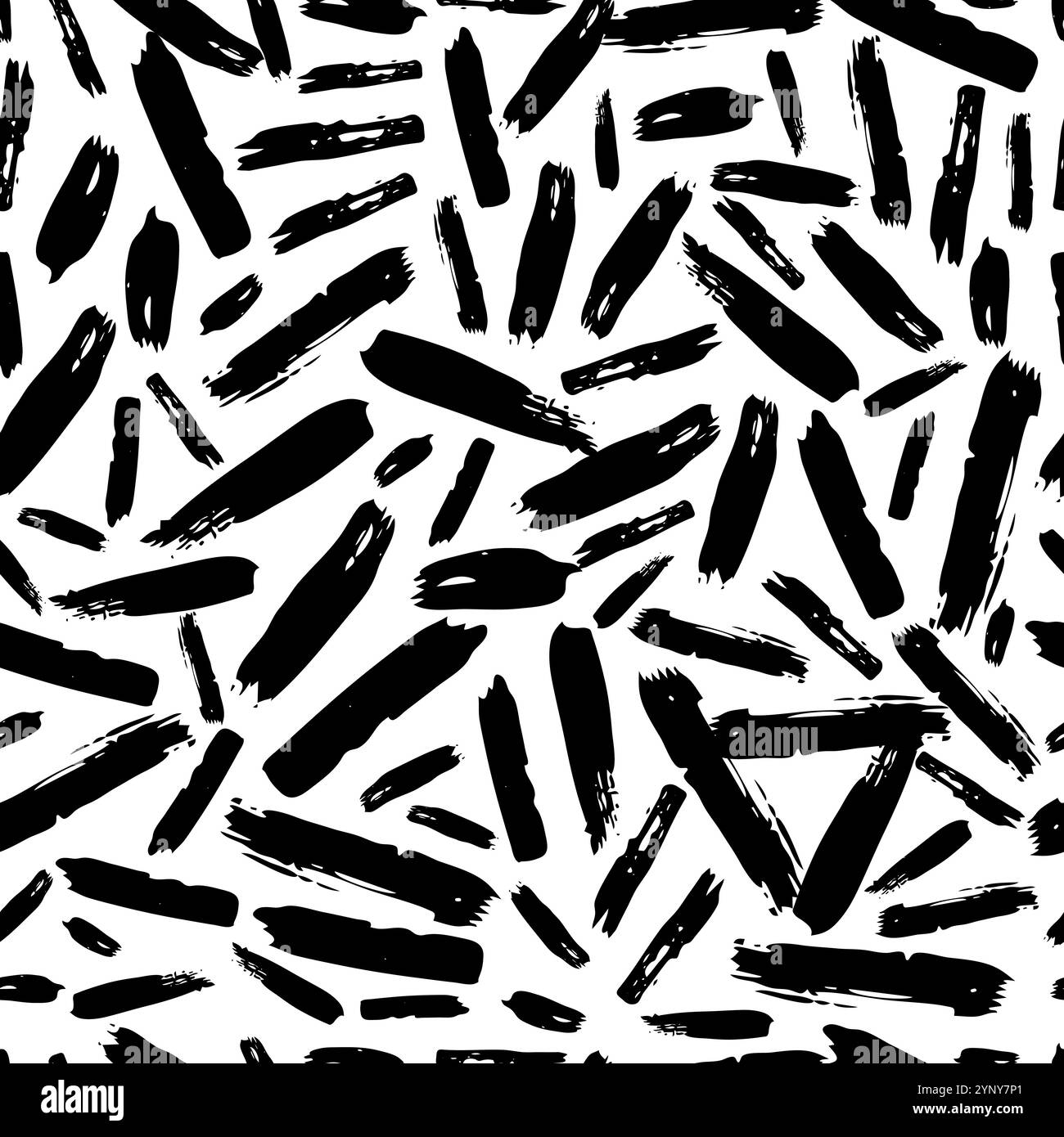 Seamless pattern with dark hand drawn scribble smear on white ...