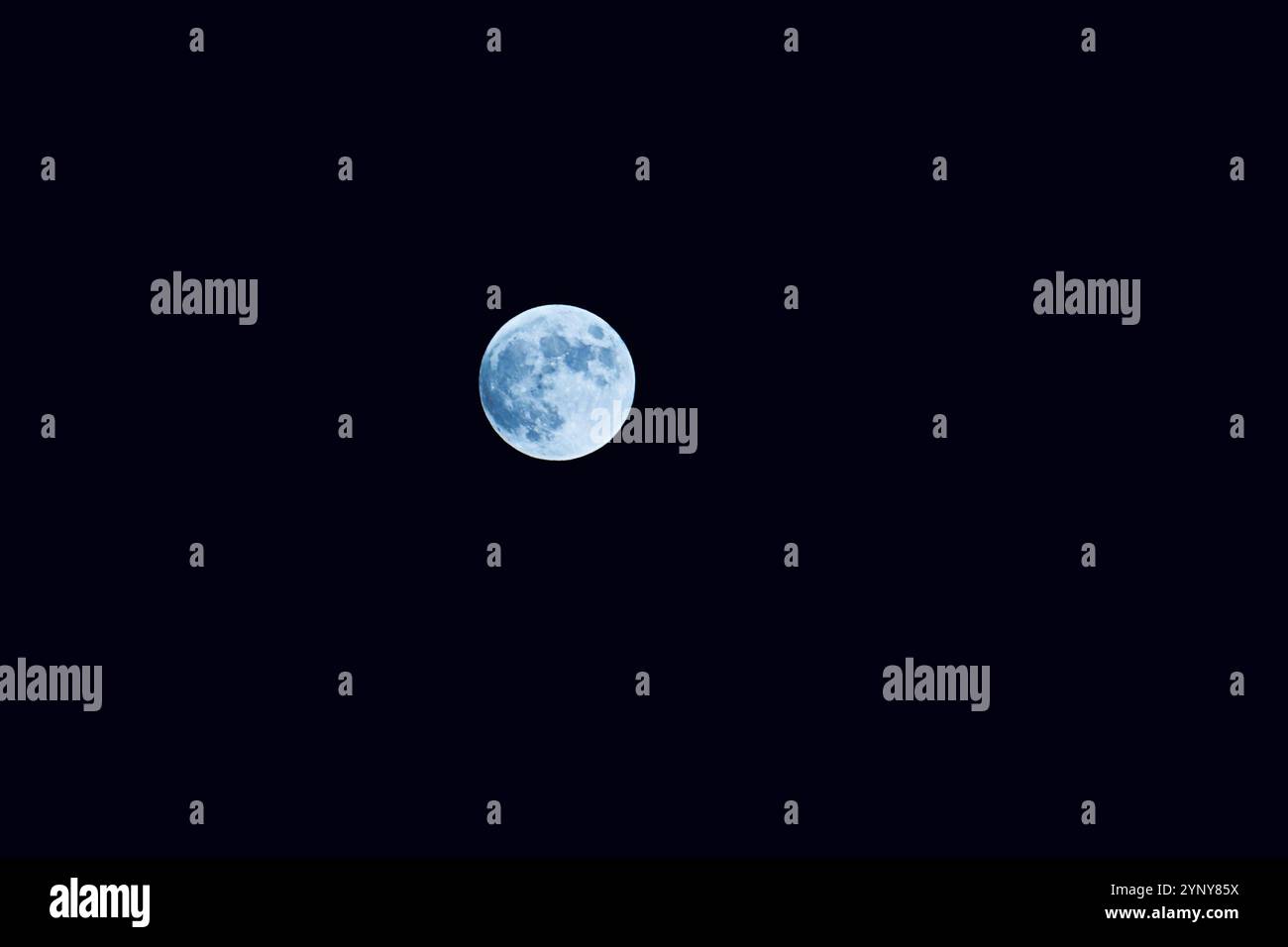Bright Full Moon Illuminating the Clear Night Sky Stock Photo - Alamy