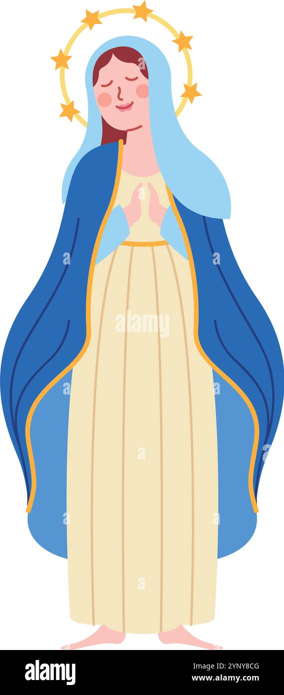 miraculous virgin statue Stock Vector Image & Art - Alamy