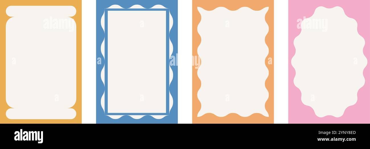 Minimalist frames collection. Vertical cards, frames, posters, flyers ...