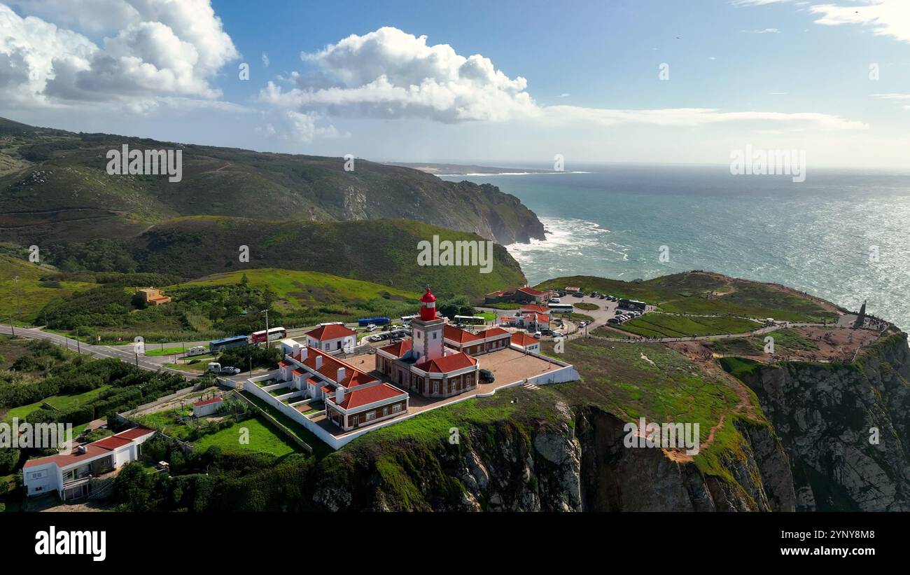 4k aerial view white lighthouse hi-res stock photography and images - Alamy