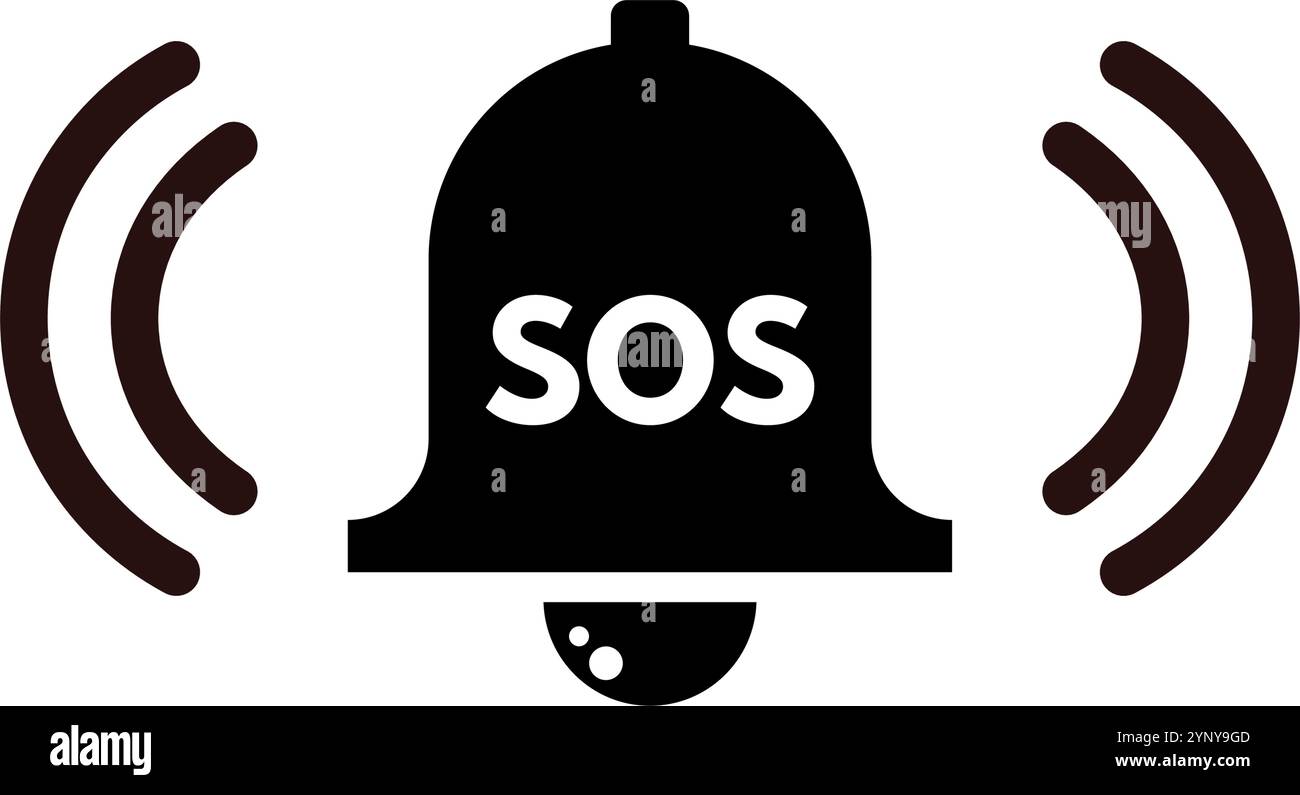 SOS icon emergency alarm - vector icon Stock Vector Image & Art - Alamy