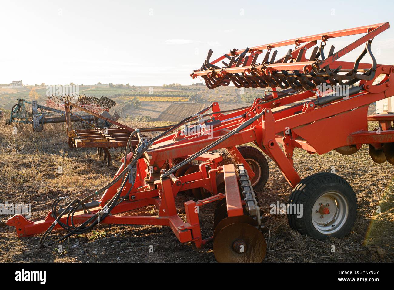 agricultural technic and farming equipment Stock Photo - Alamy