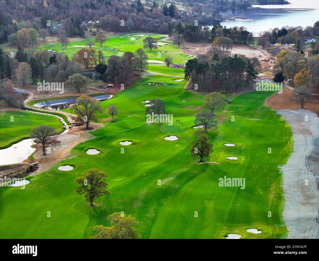 Aerial drone view of Taymouth Castle Estate Kenmore Stock Photo - Alamy