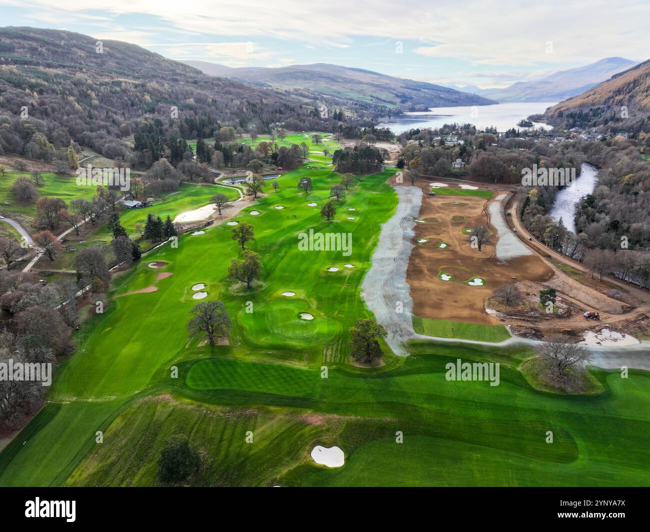 Aerial drone view of Taymouth Castle Estate Kenmore Stock Photo - Alamy