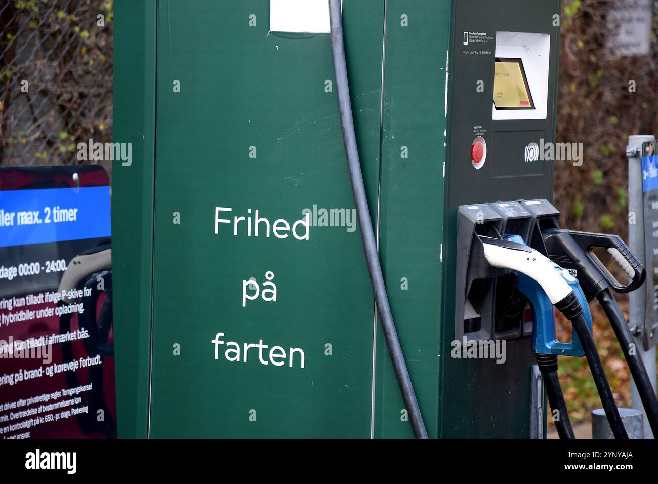 Copenhagen/ DenmarK/27 November 2024/ Clever electric chargeing point ...
