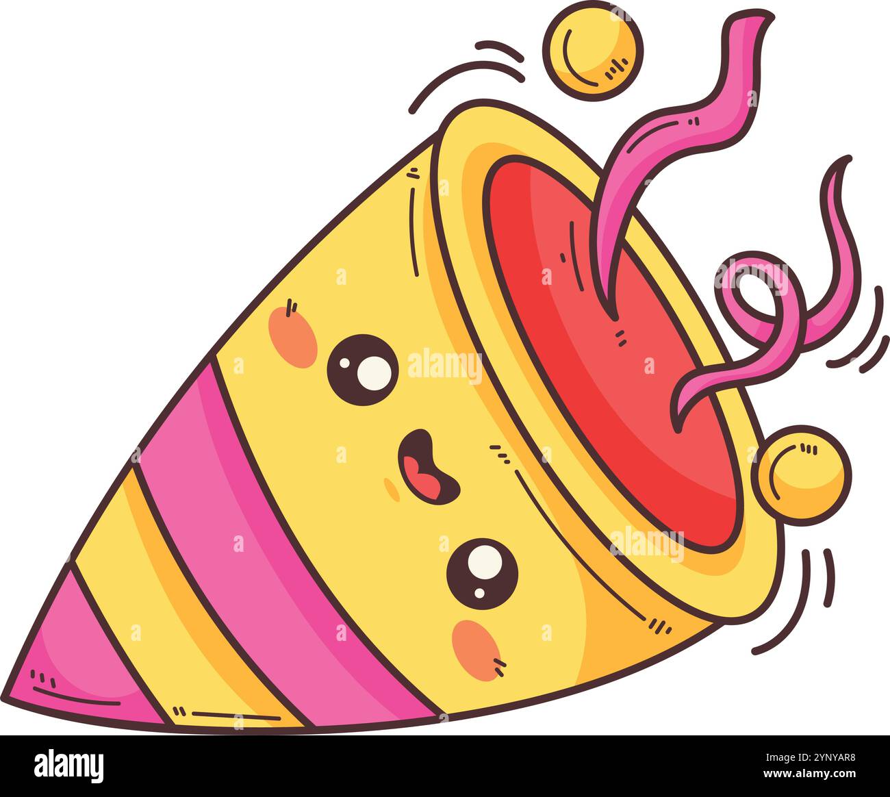 kawaii birthday confetti cartoon Stock Vector Image & Art - Alamy