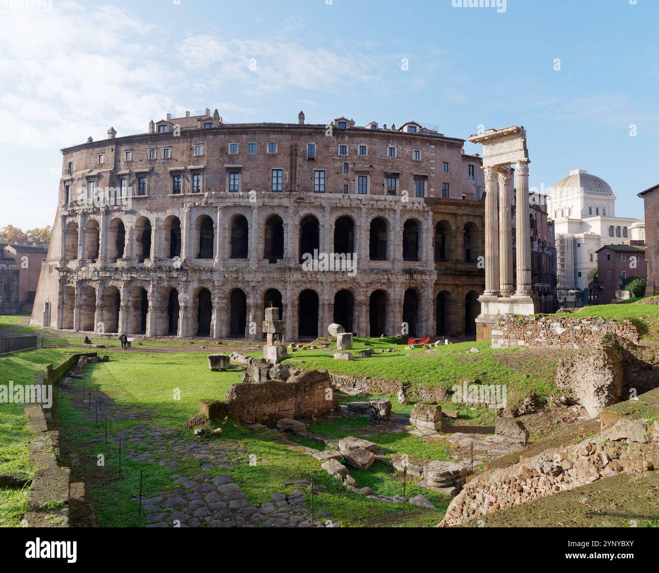Theatre of Marcellus (teatro di Marcello) in the city of Rome, Italy ...
