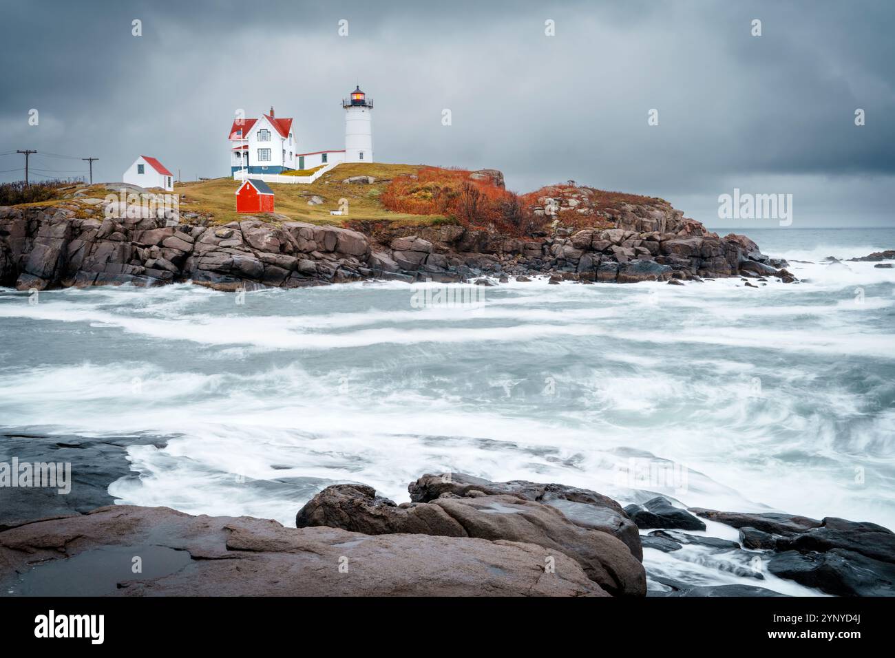 Cape Neddick Lighthouse also called Nubble Lighthouse York, Maine New ...