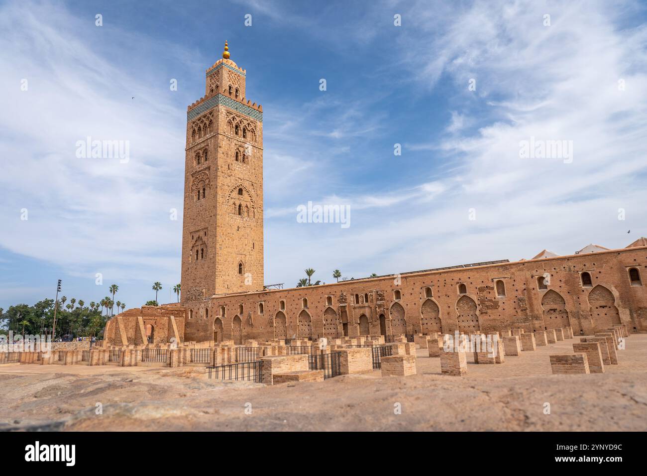 Koutoubia Mosque Tower in Marrakech at noon, Marrakech Stock Photo - Alamy