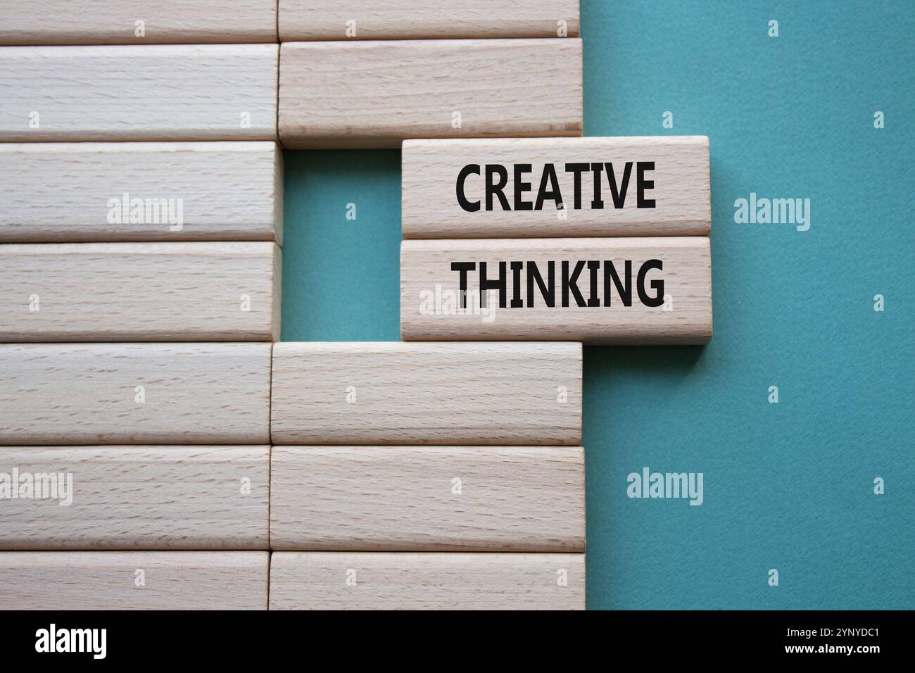 Creative thinking symbol. Wooden blocks with words Creative thinking ...