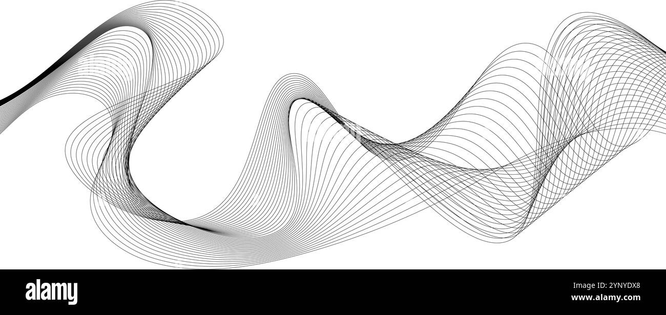 abstract curved lines of fluid motion. Vector illustration Stock Vector ...