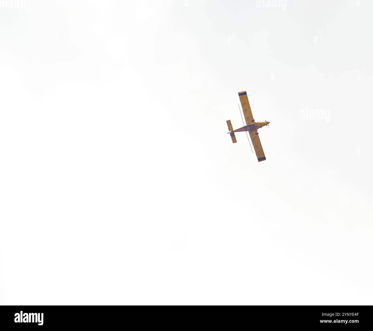 Aerial Tractor crop dusting farming acreage in rural southern Georgia ...