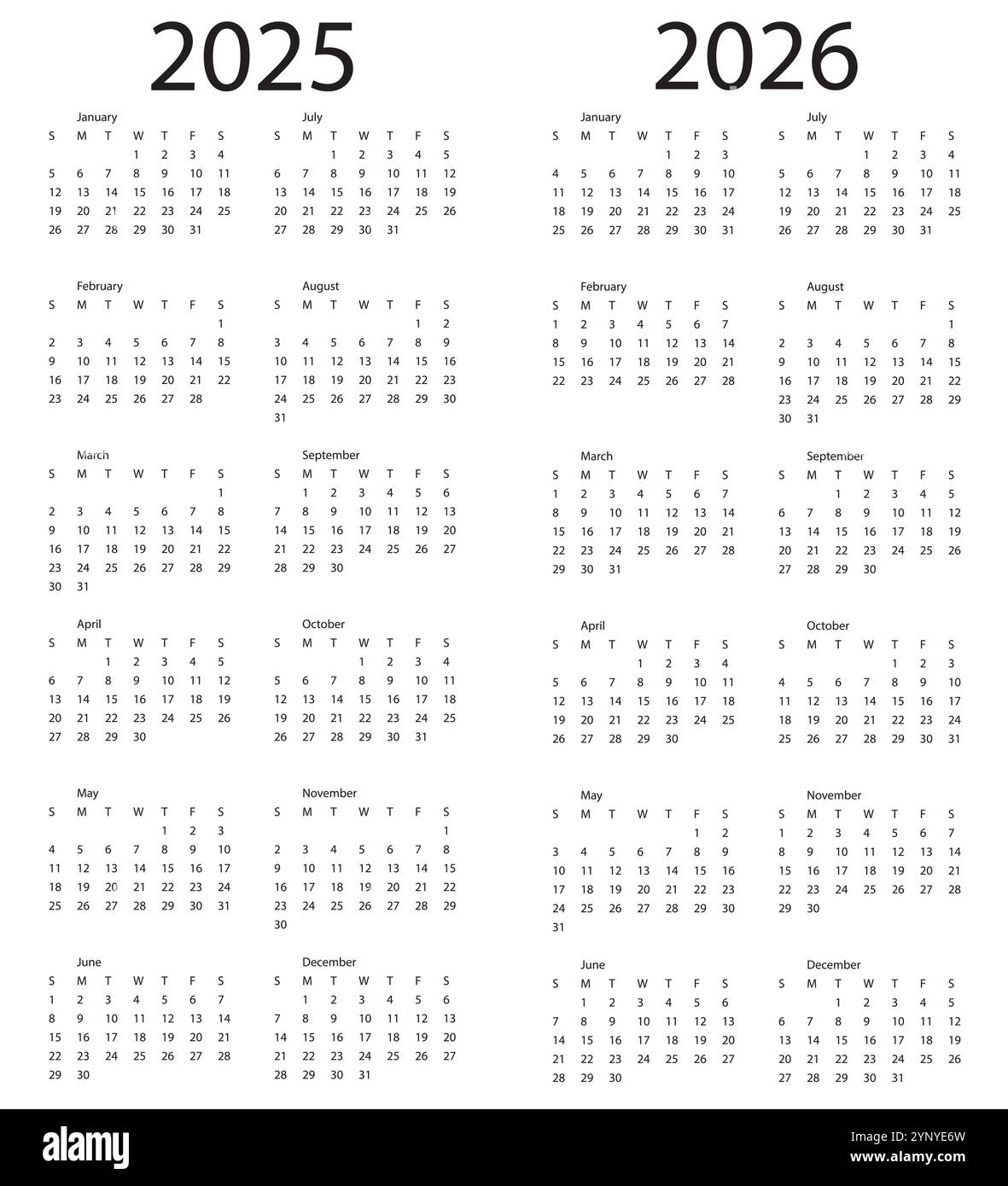 December 2026 black calendar Stock Vector Images - Alamy