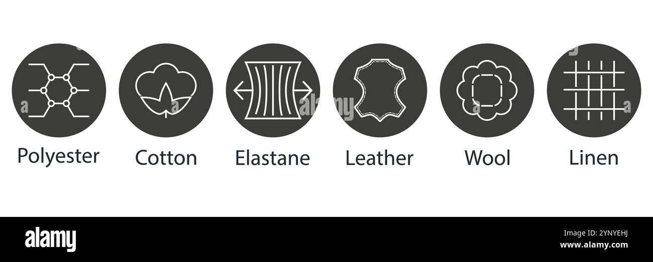 Set of fabric types icon. Vector illustration Stock Vector Image & Art ...