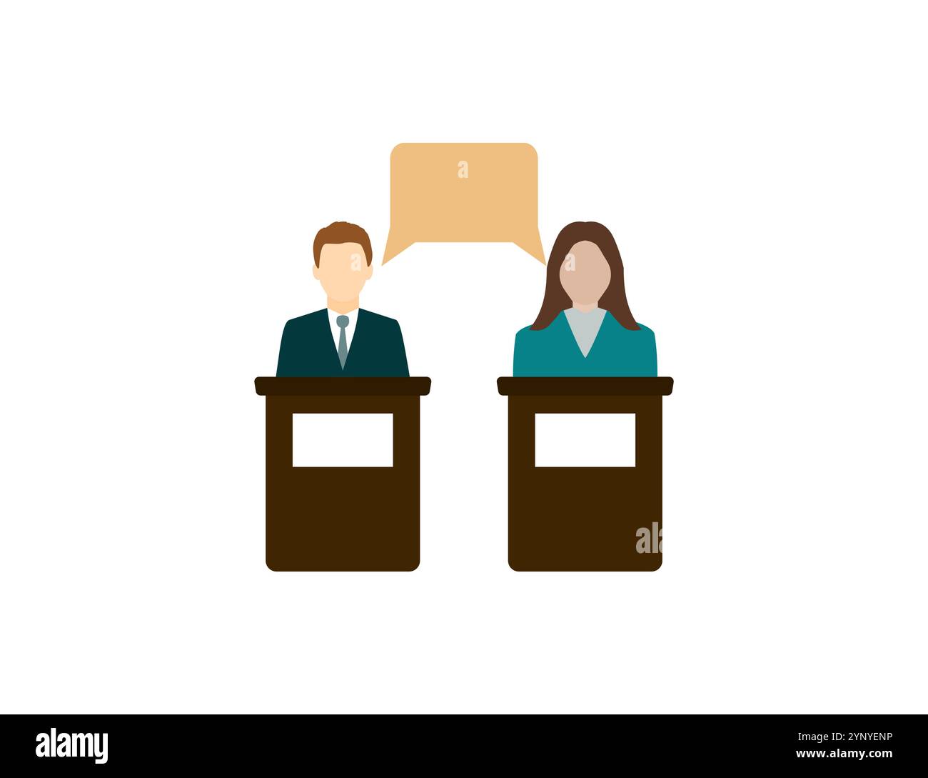 Debate, communication, podium debate icon. Vector illustration Stock ...