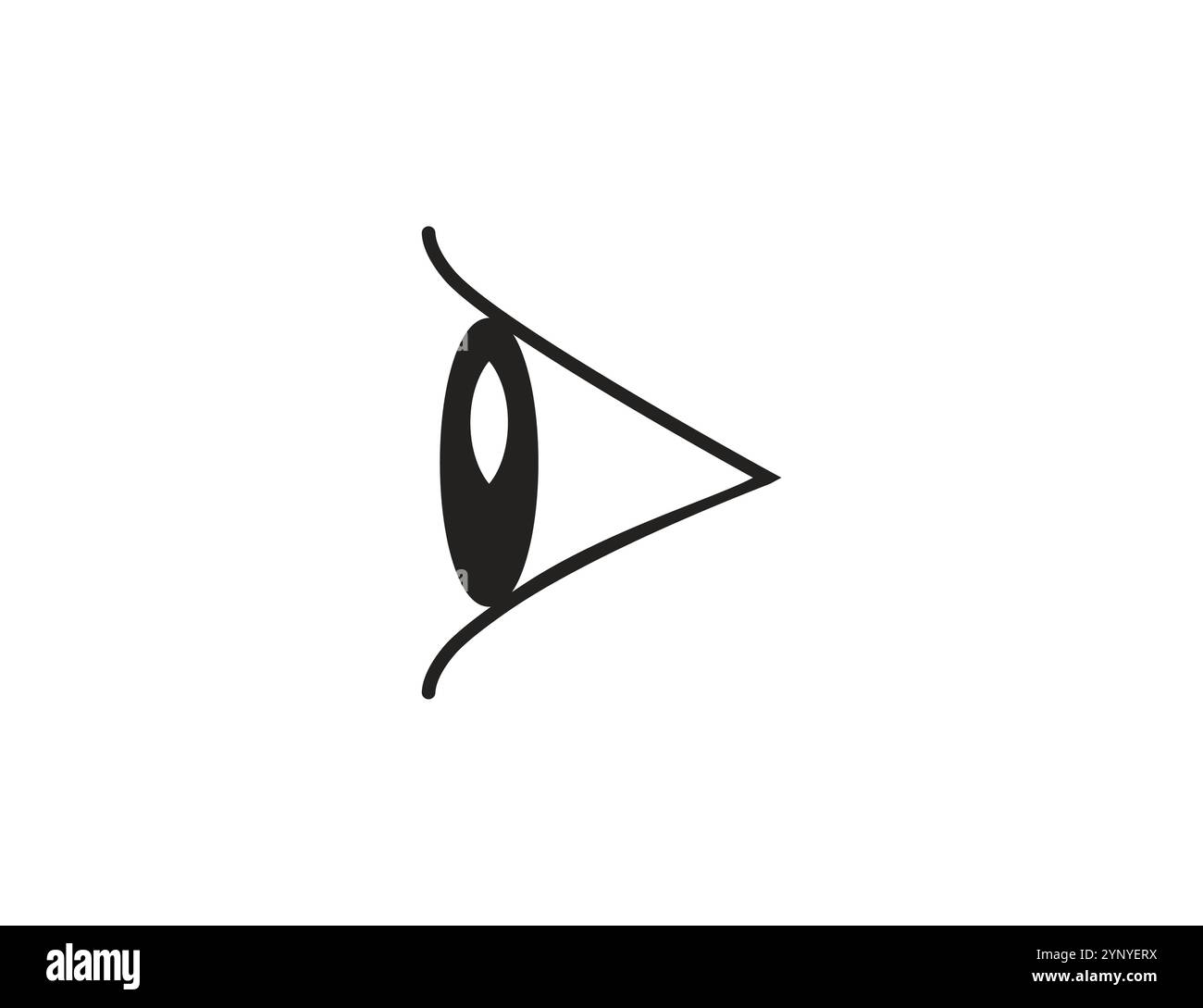 Eye side, see, vision icon. Vector illustration Stock Vector Image ...