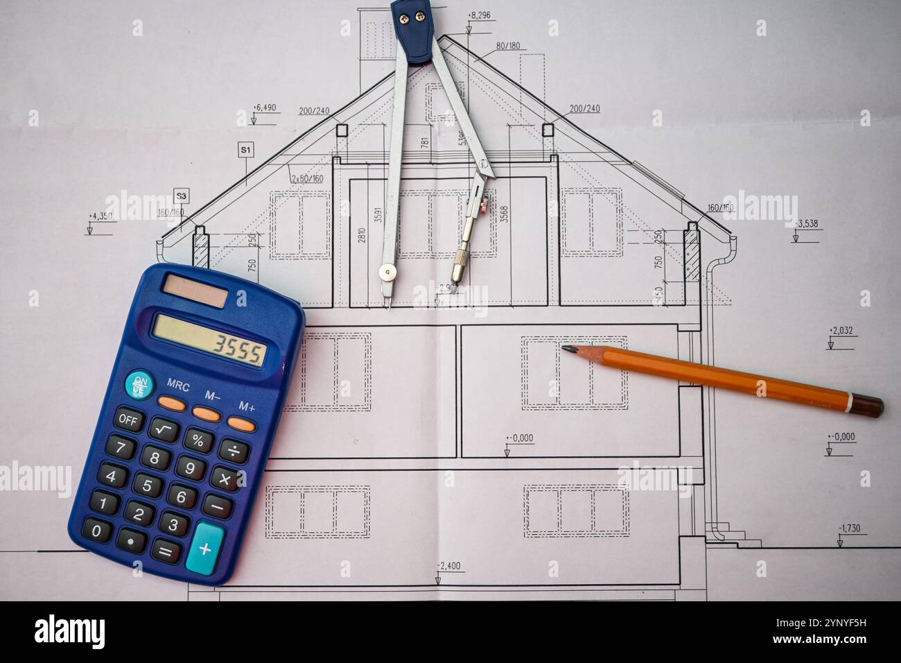 House building calculation calculator hi-res stock photography and ...