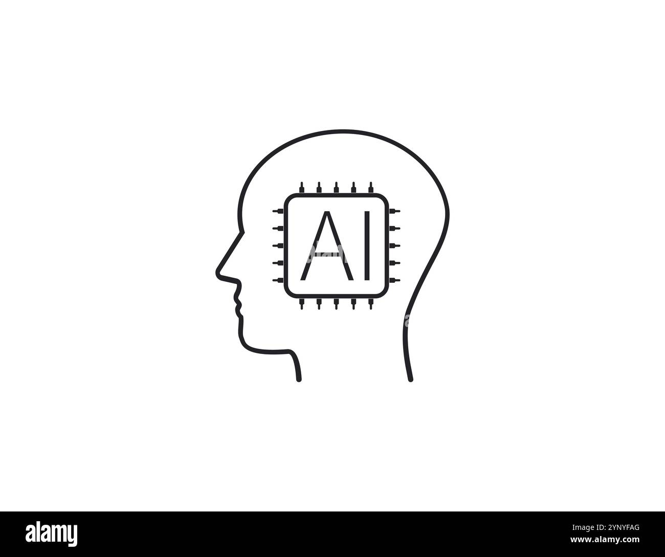 Ai, artificial intelligence, head icon. Vector illustration Stock ...