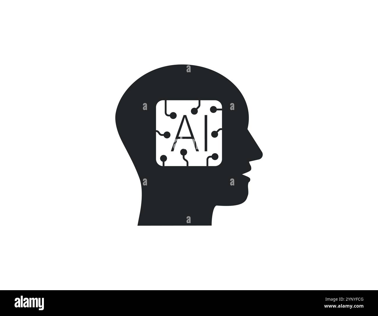 Ai, artificial intelligence, head icon. Vector illustration Stock ...
