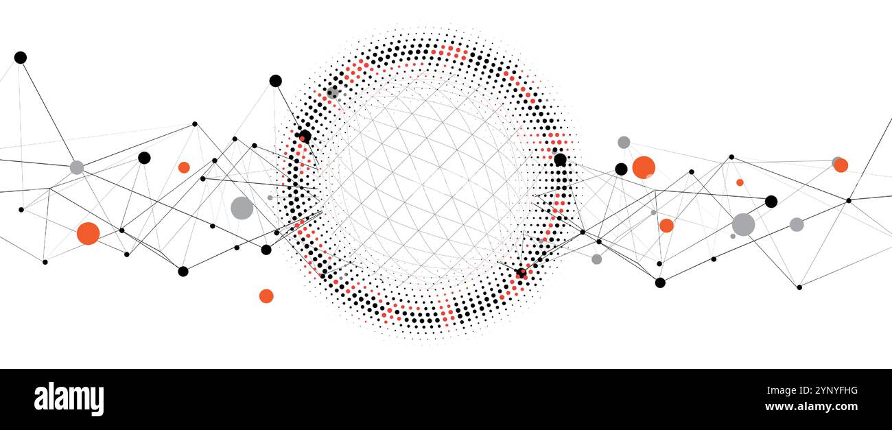 Abstract technology background with plexus effect. Vector art Stock Vector Image & Art - Alamy