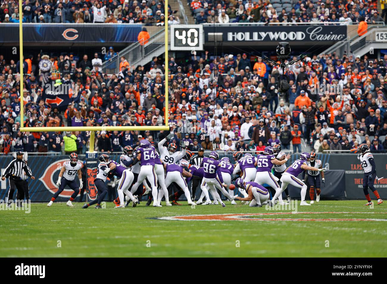 Minnesota Vikings place kicker John Parker Romo (96) kicks a field goal ...