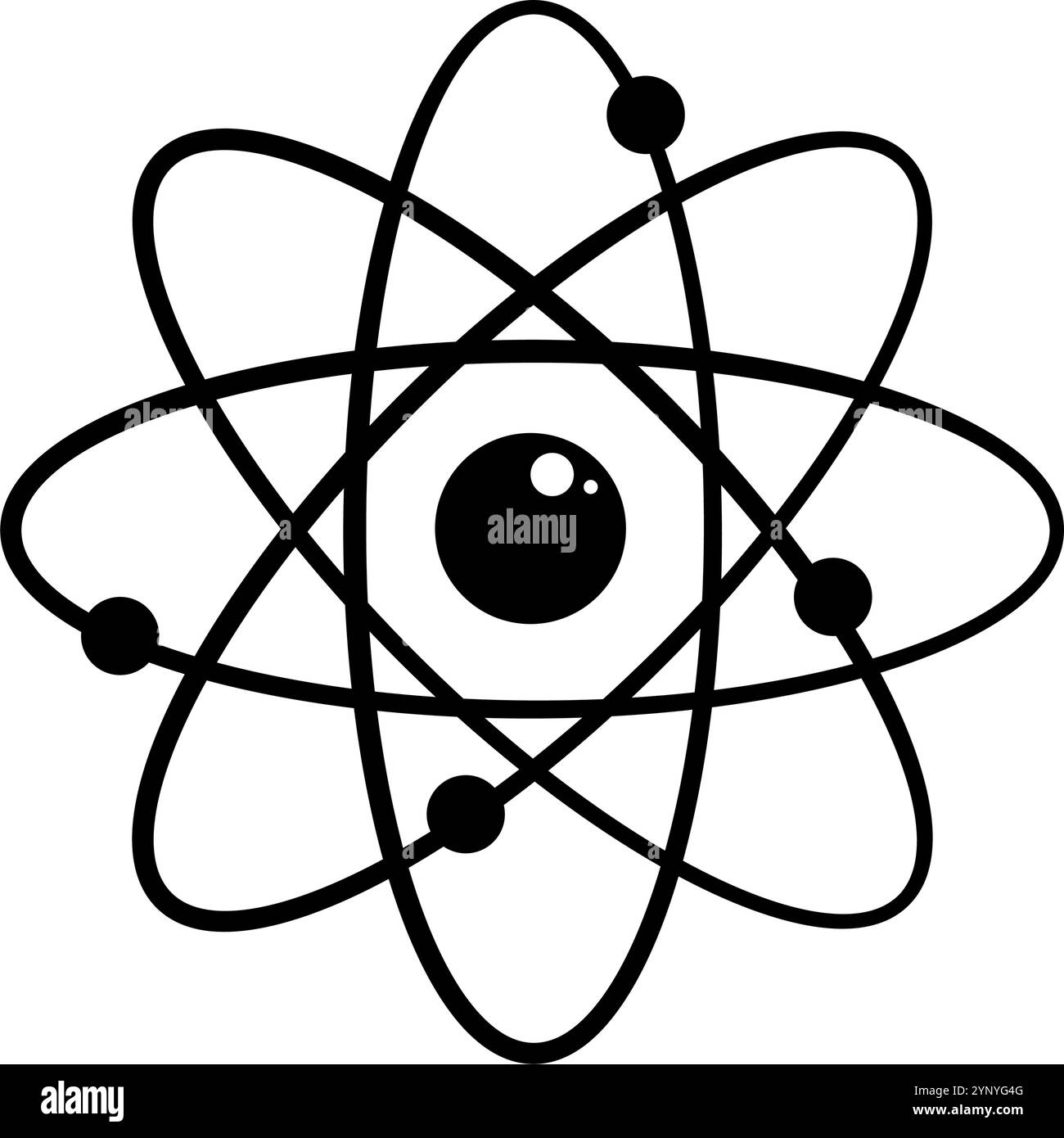 atom symbol on white background Stock Vector Image & Art - Alamy