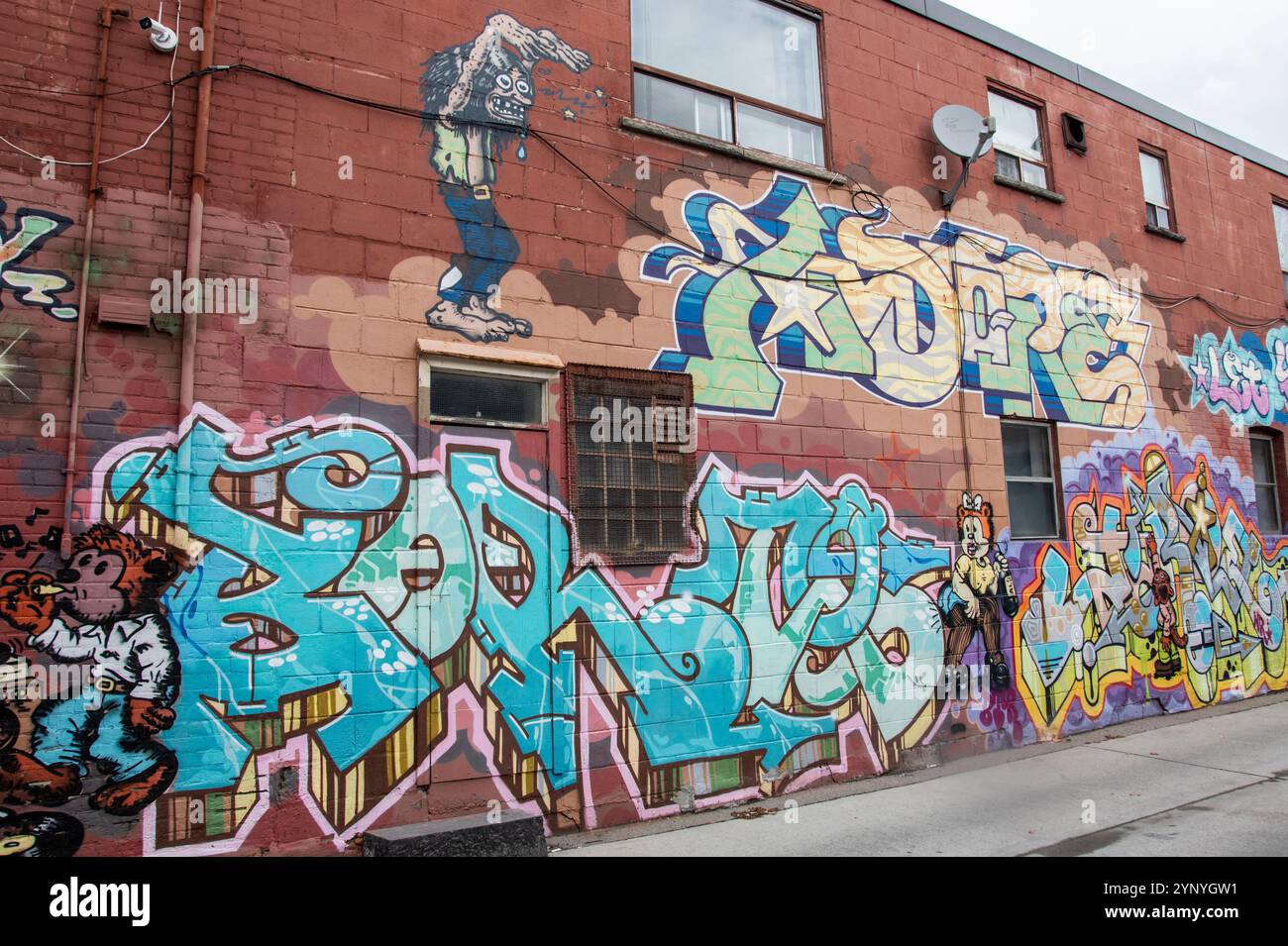 Graffiti tagged on a building on Alex Faulkner Lane in Etobicoke ...
