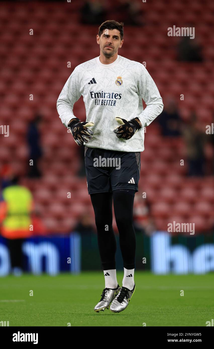 Liverpool, UK. 27th Nov, 2024. Real Madrid's goalkeeper Thibaut ...